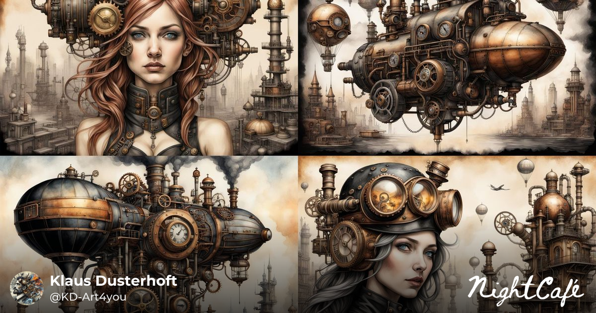 Steampunk Vision - Steampunk Utopia: A Surreal Vision in Mix...