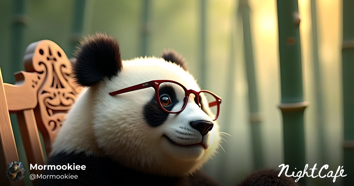 Granpanda - Happy Grandpa Panda in Bamboo Forest