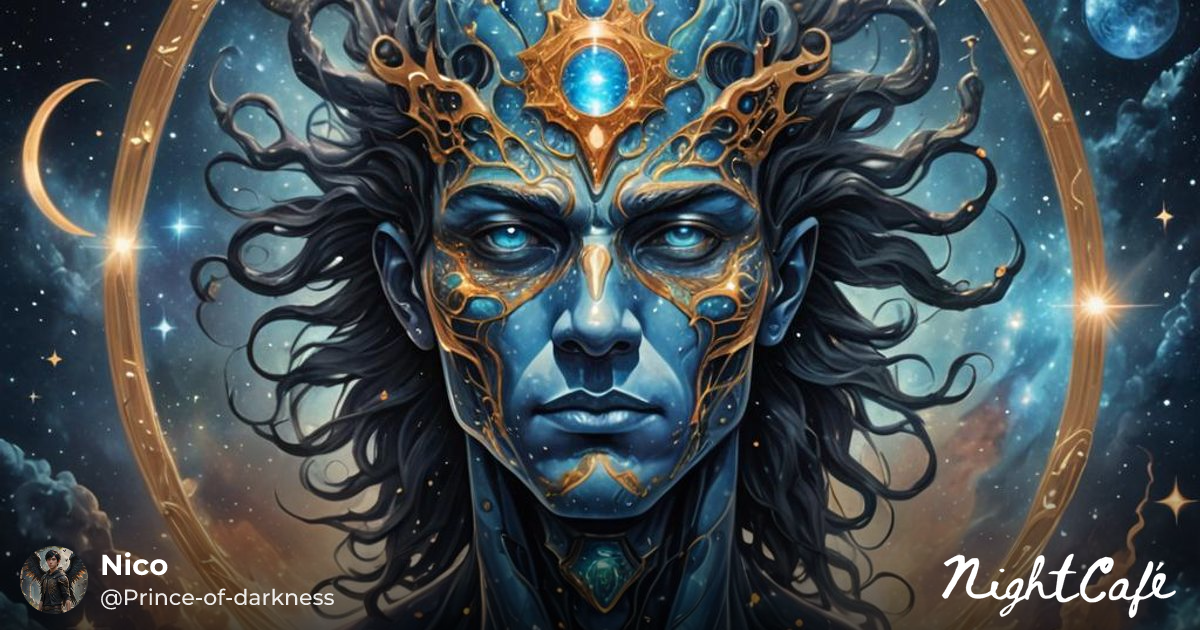 All-Powerful Cosmic Humanoid in Astral Illustratio... - AI Art