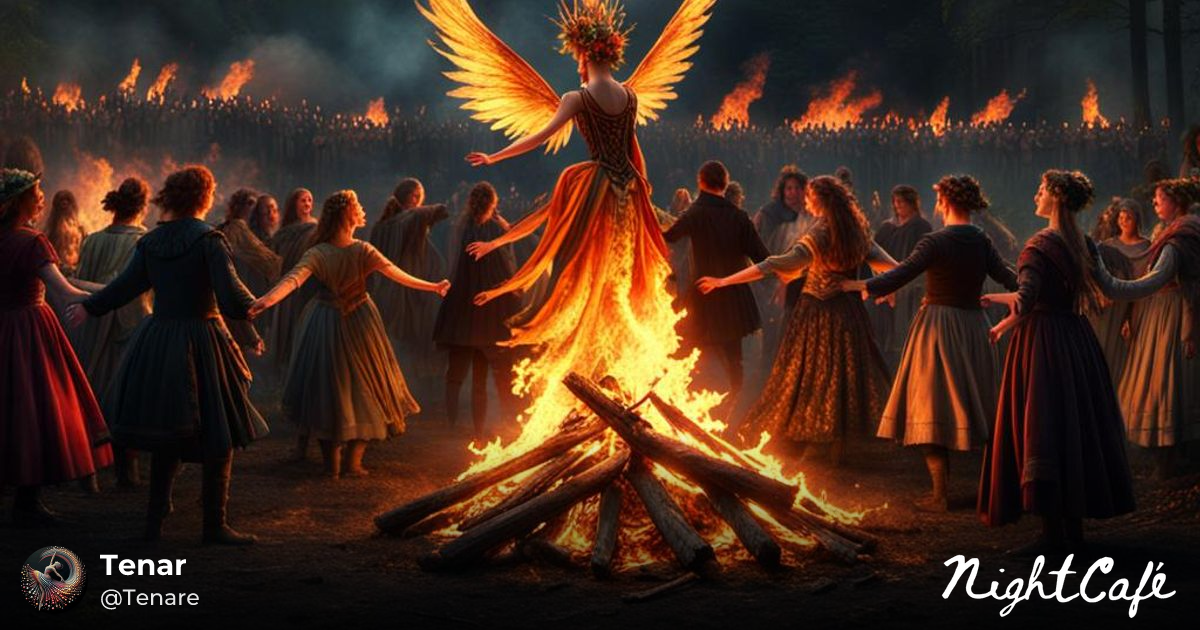 Born from the fire - Beltane Fairies Dance Around Bonfire: D...