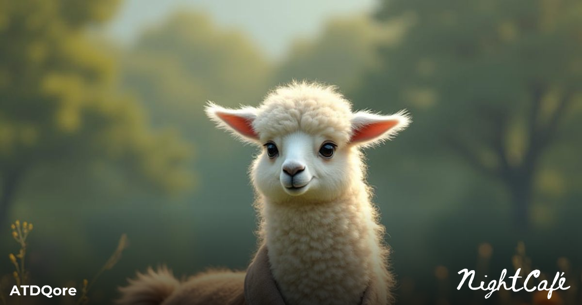 Very handsome Llama - Elegant Llama in Vibrant Wildflower M...