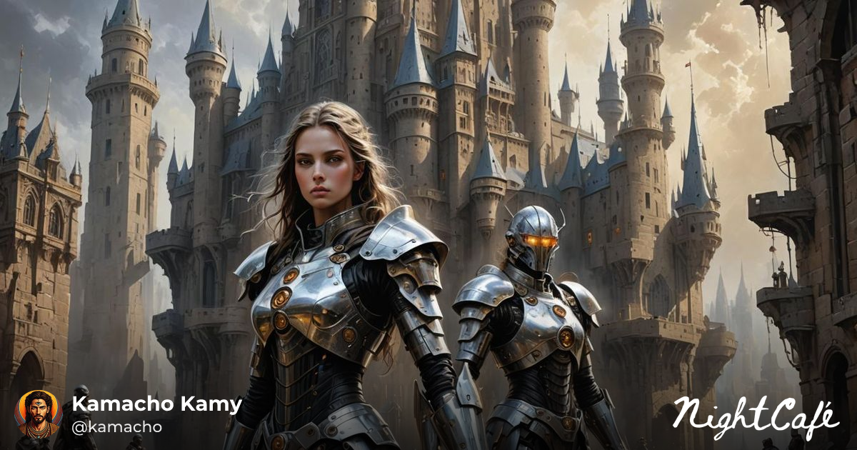 Hyperrealistic Quantum Castle Oil Painting with An... - AI Art