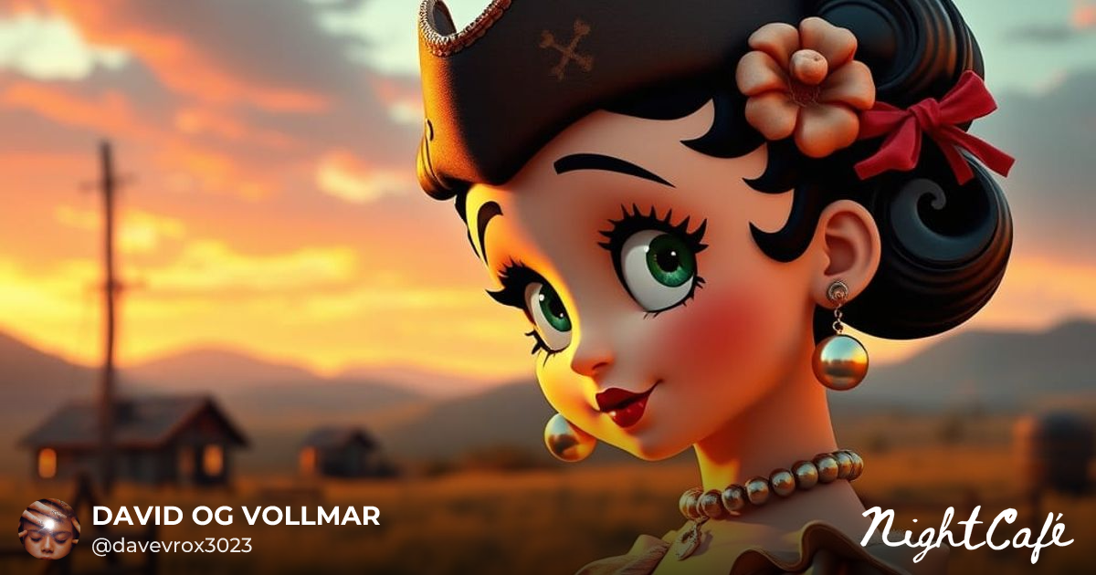 Cartoon Betty boop COUNTRY PIRATE KAWAII Style