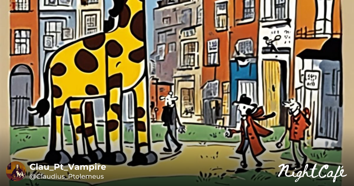 Giraffe Comic Strip in Comic Book Style - AI Art
