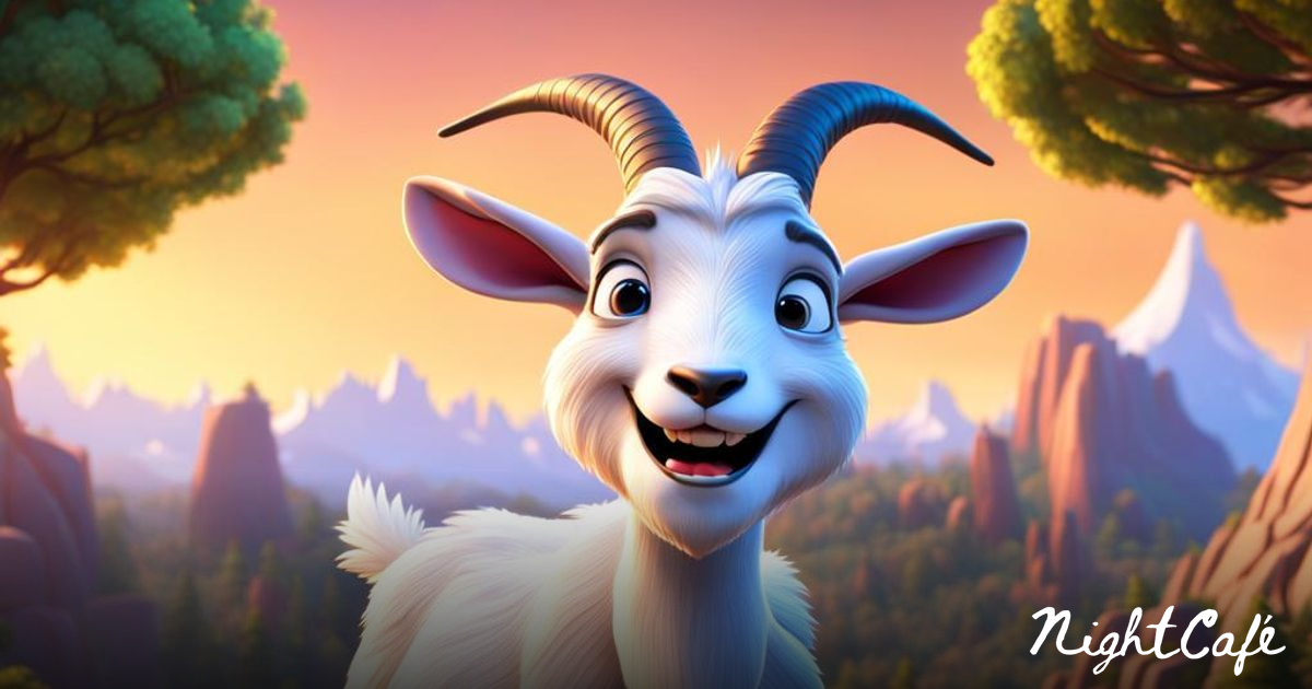 Goat Comedian Does Stand-Up: 3D Digital Art - AI Art