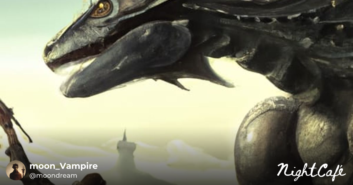 dragon - Lizard Knight with Sword in Fantasy Art Style