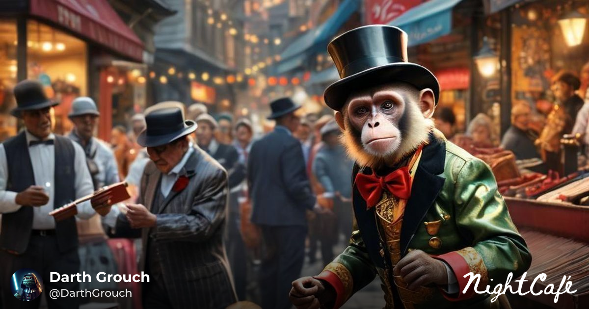 Monkey Music. - Ringmaster Monkey Dances in the Street: Digi...