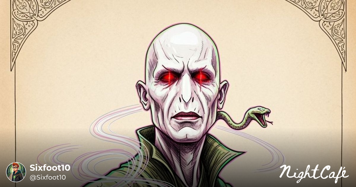 Lord Voldemort Portrait in Psychedelic Folklore St... - AI Art