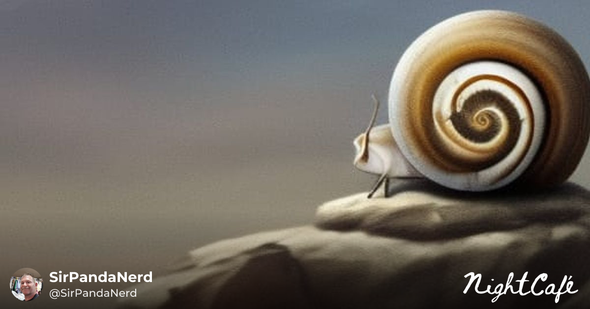 snail, on a rock - Snail on Rock: Detailed Matte Painting