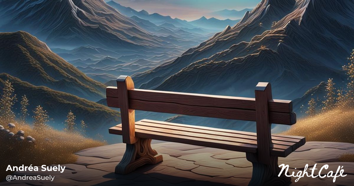 Moonlit Bench with Distant Cross: Hyperrealistic S... - AI Art