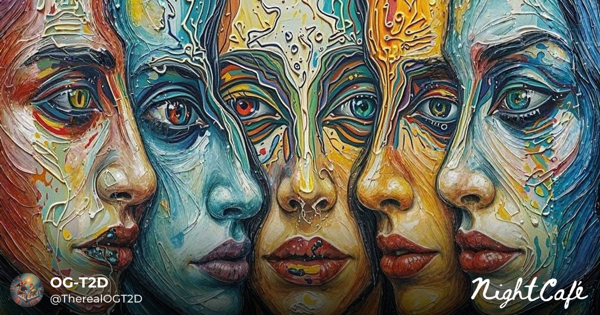 Distorted Human Forms Emerge from Liquid Mass - AI Art