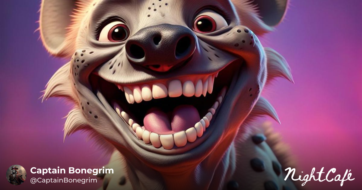 Cackler - Laughing Hyena in 3D Digital Art Style
