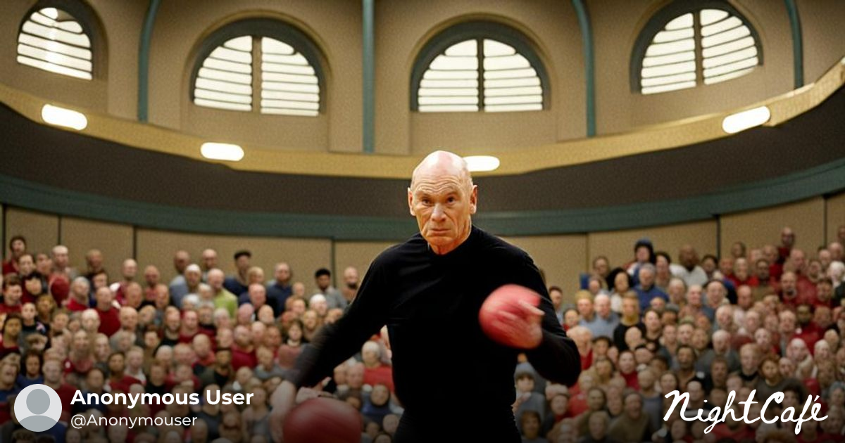 Jean-Luc Picard's Deadly Dodgeball Showdown - AI Art