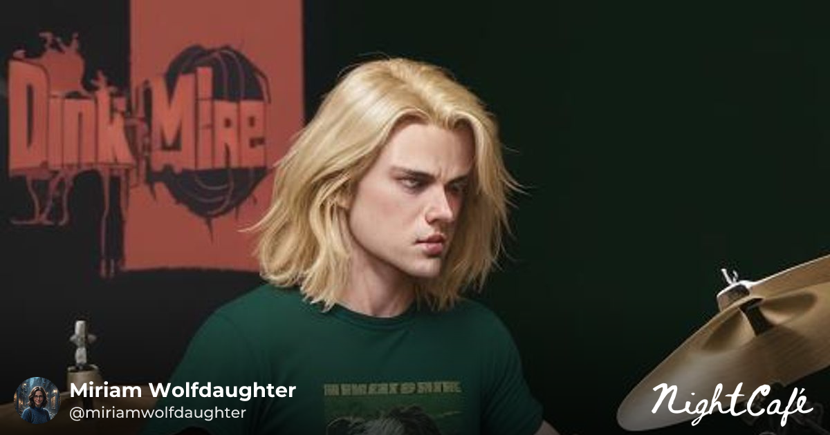 Roman M. Pyre - Rock Drummer in Comic Book Art Style