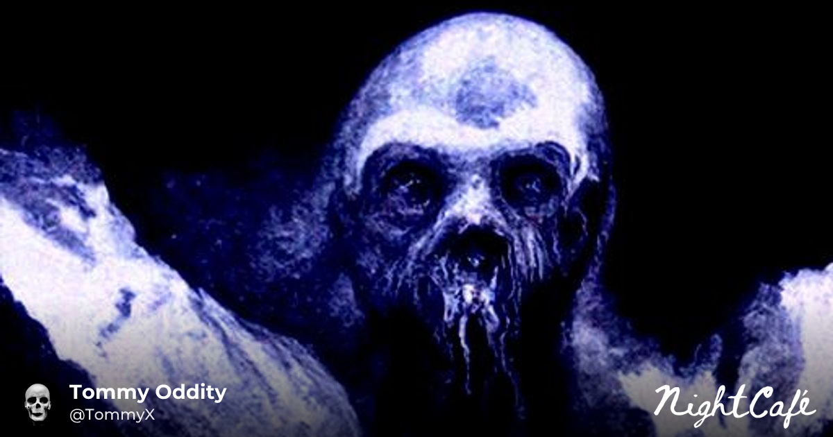 Molded - Horrifying Male Ghost with Molded Skin in Horror St...