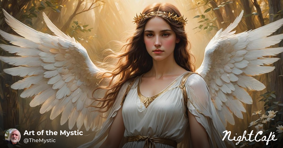 PRE-RAPHAELITE ANGEL OF MY DREAMS - Angelic Woman with White...