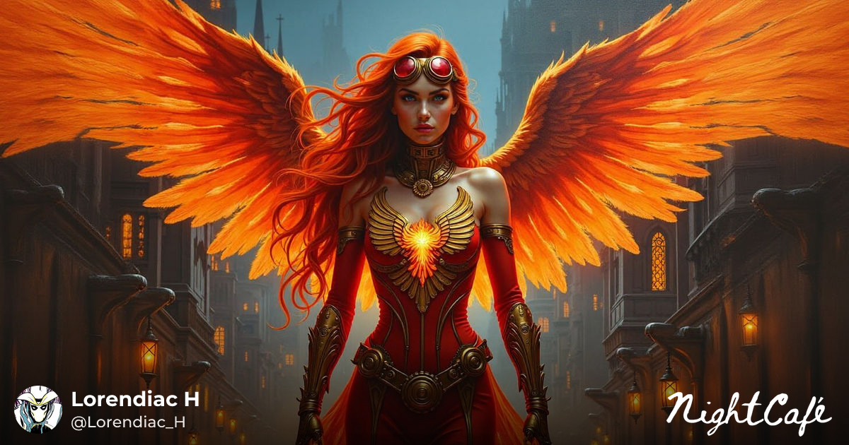 Steampunk Dark Phoenix. - Steampunk Dark Phoenix in Resplend...