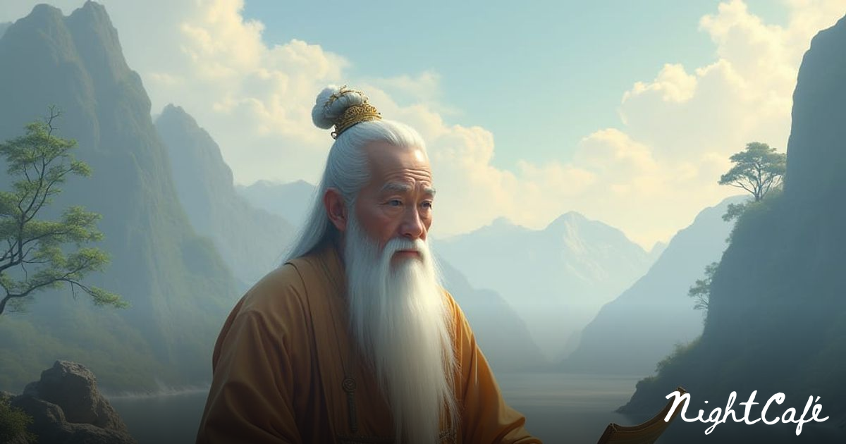 Taoist Monk Avatar with Scroll in Matte Painting S... - AI Art
