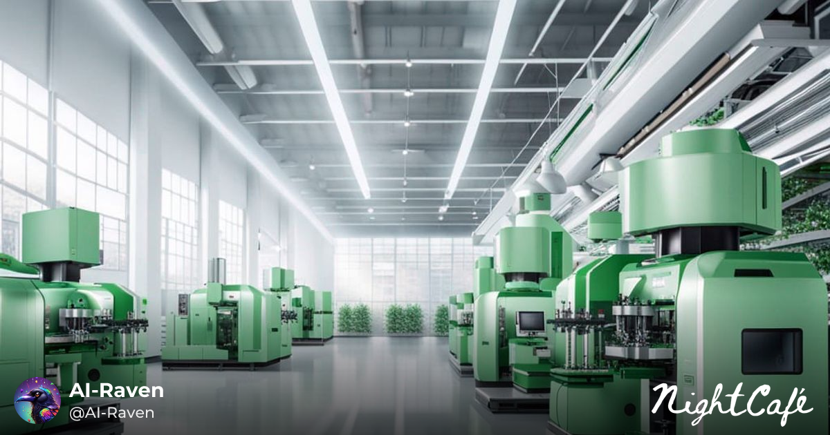 Photorealistic Modern Factory Machines with Cloud ... - AI Art