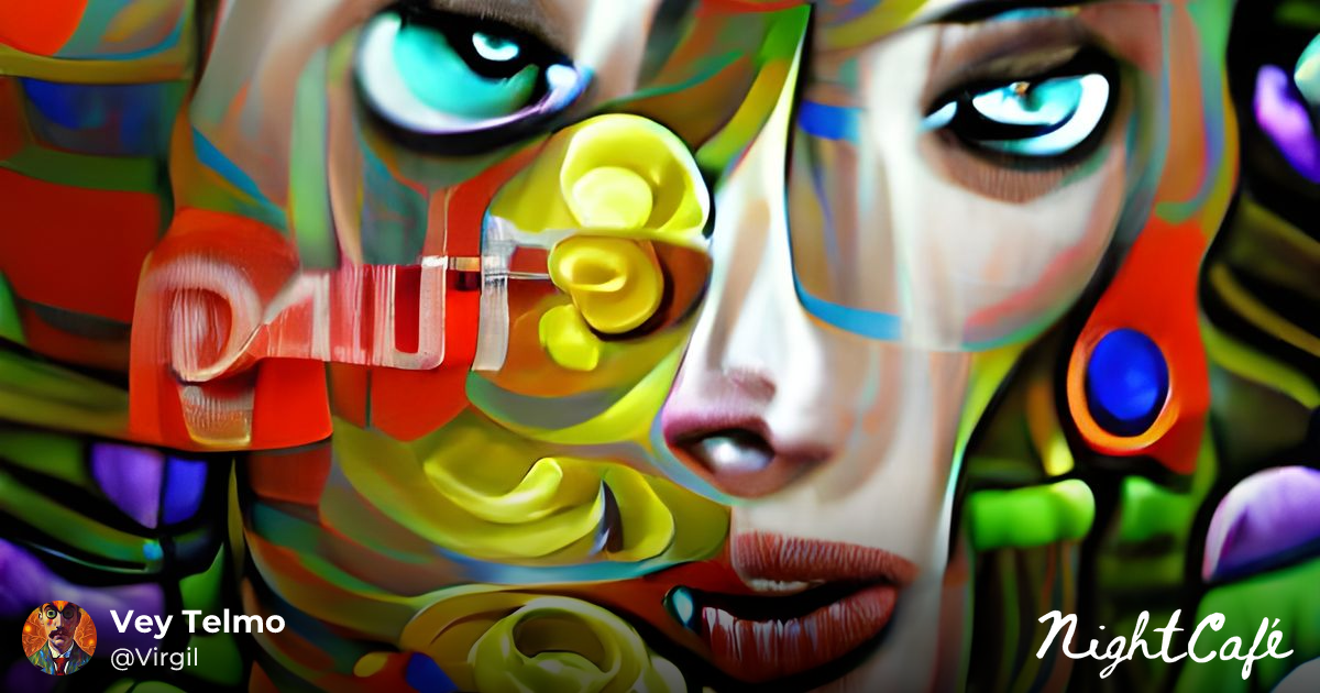 Evelyn eyes - Post-Impressionist Painting with Flickering Li...