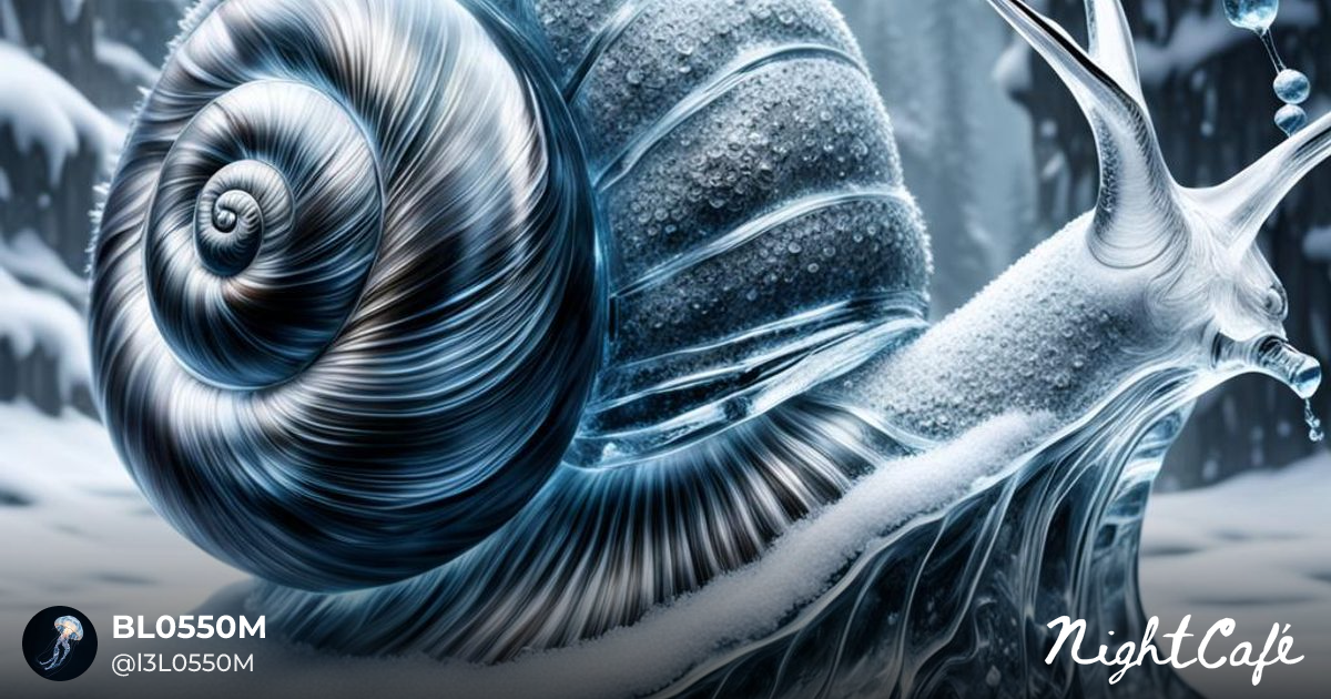 ice sculpture of a snail - Intricate Ice Snail Sculpture: Di...