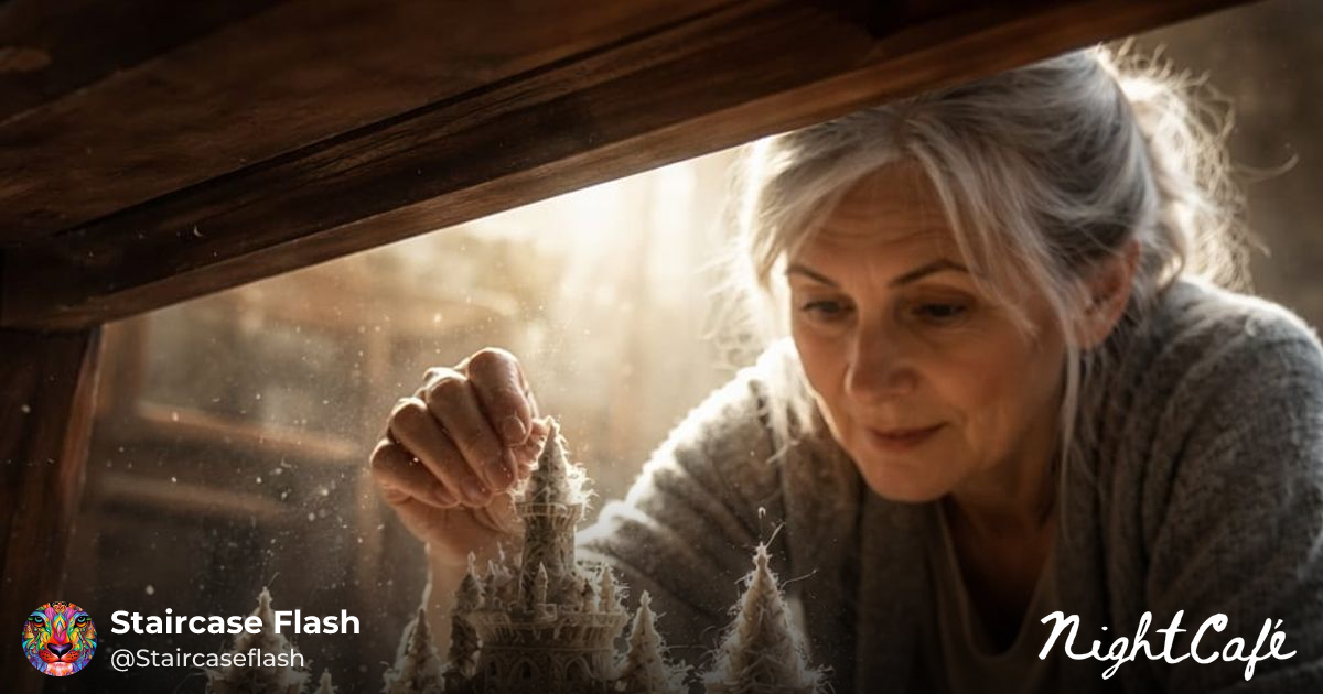 Making sculptures out of dust bunnies