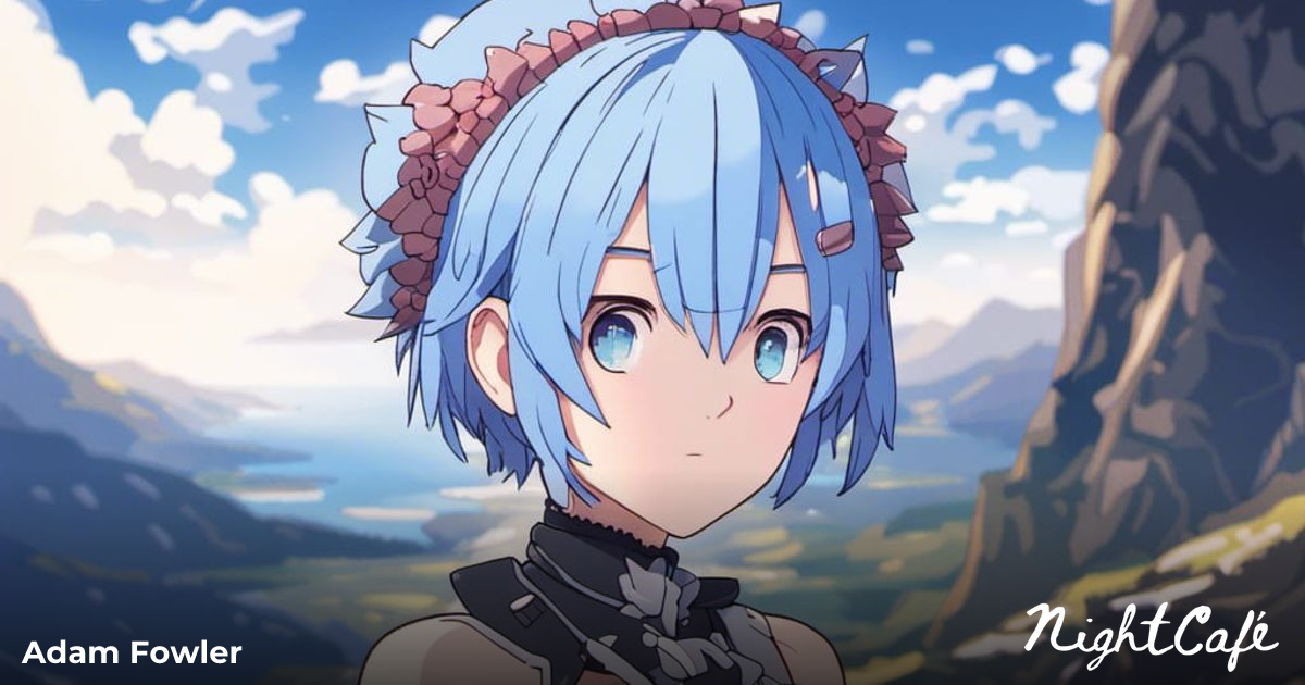 Rem in Mountains: Pixelated Art Style - AI Art