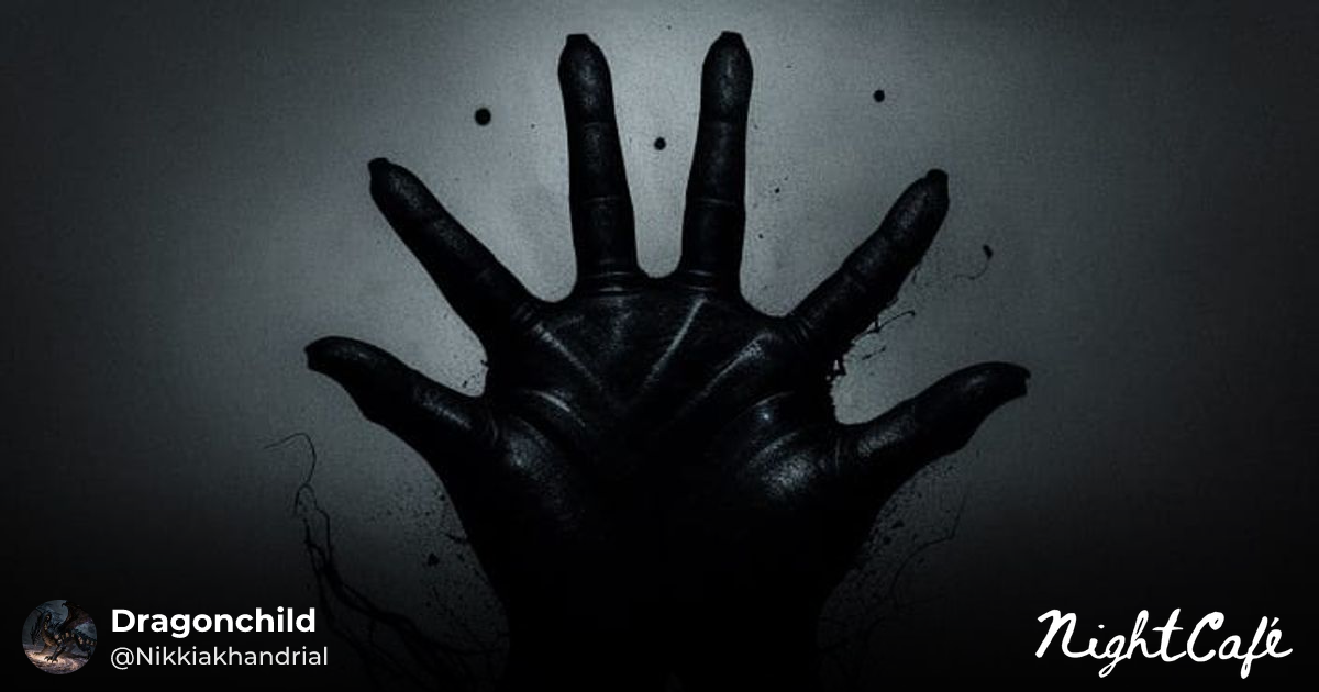 Grasp - Dark Surreal Horror Scene in Gradient Lighting