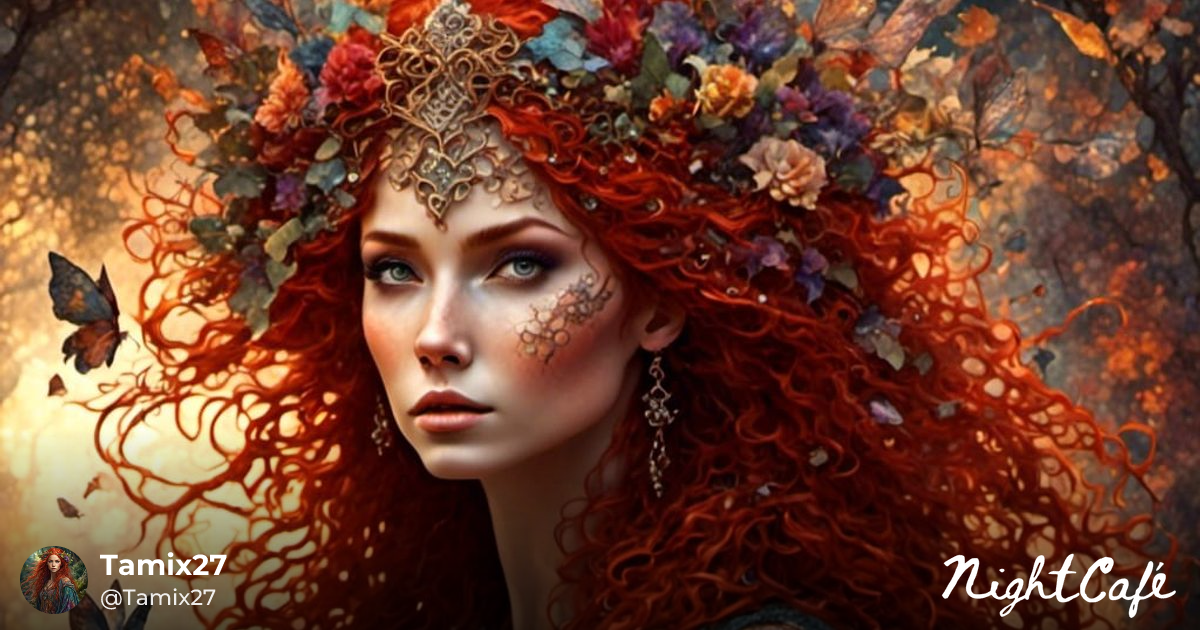 Celtic Pixie Portrait in Fantasy Concept Art Style - AI Art