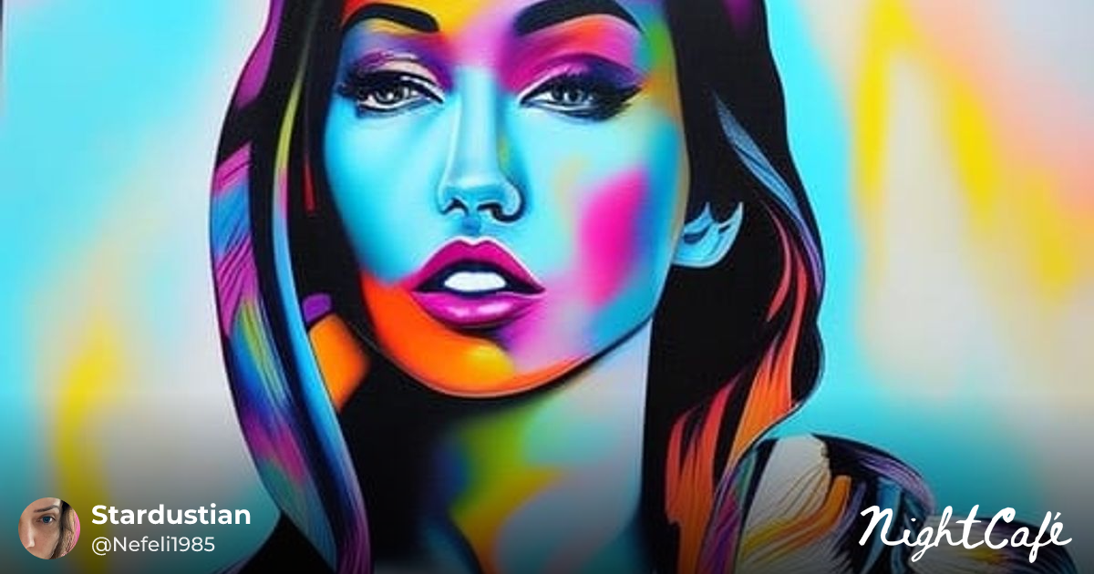 Beautiful Woman Nefeli - Polychromatic Graffiti Art: Beautif...