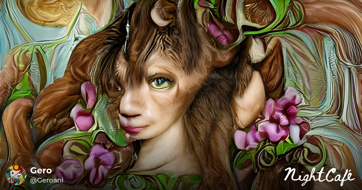 Satyr Portrait - Detailed Portrait of Beautiful Female Satyr