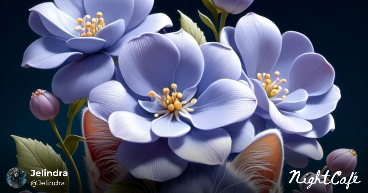 Periwinkle flower in humanoid form.Elegant regal beautiful ...