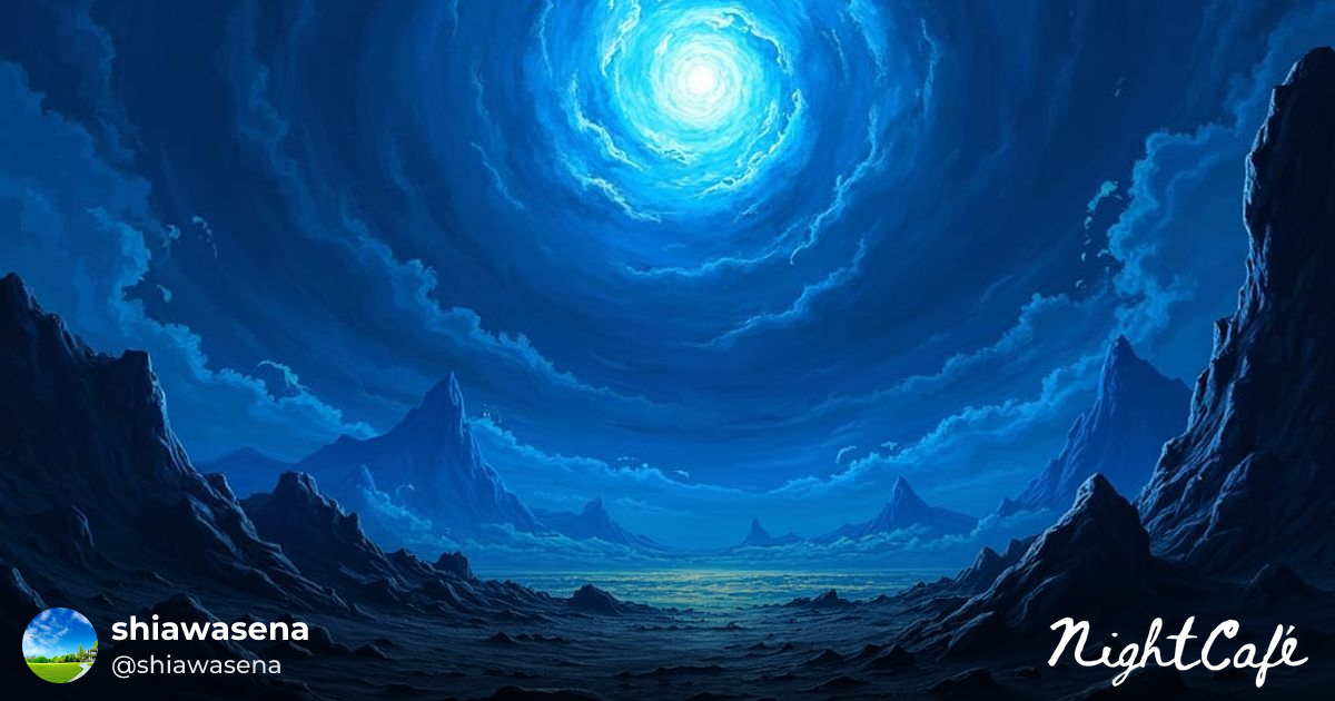 12022 - Vibrant Blue Manga Scene in Studio Trigger Style