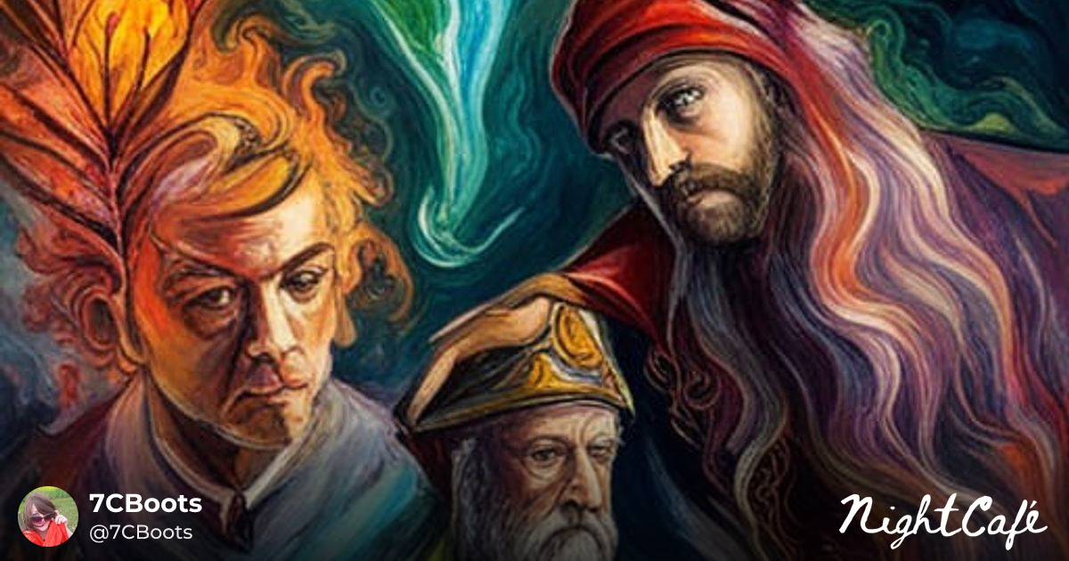 Wizards and Warlocks - Warlock and Wizard Abstract Art in Co...