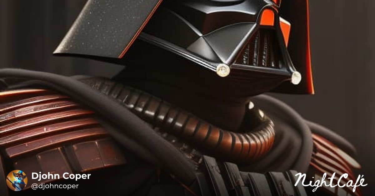 Samurai Darth Vader: Menacing Matte Painting - AI Art