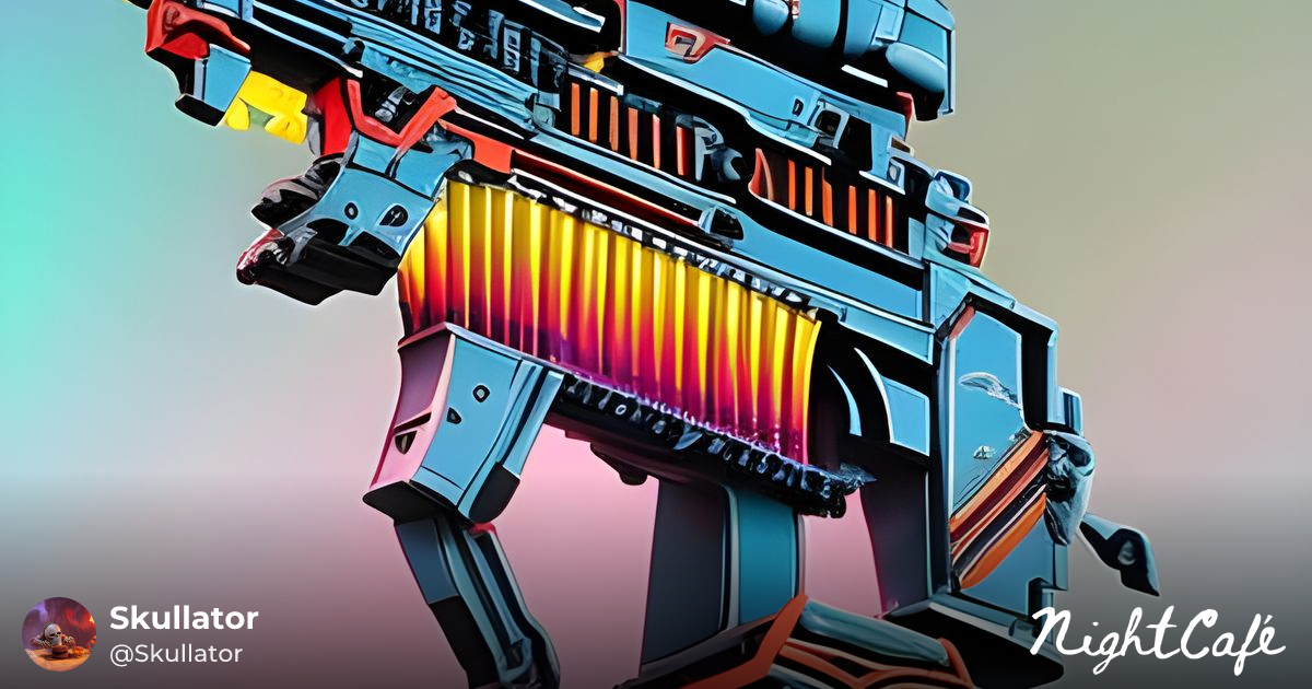 Thing - Unicorn with Railguns in Abstract Style