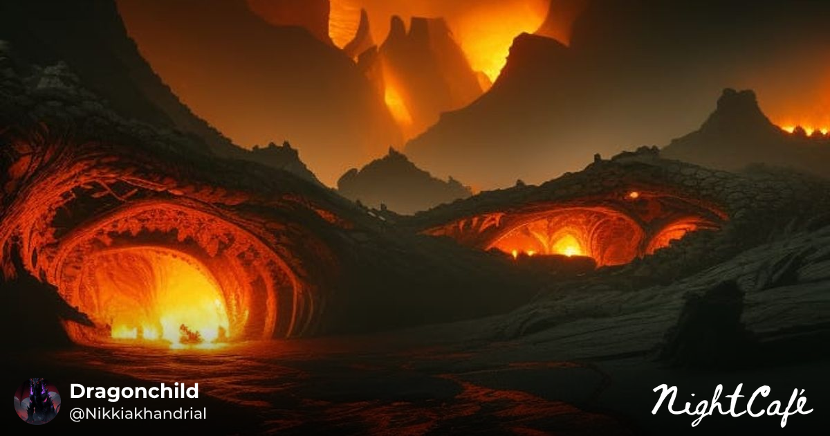Magma Caves - Dragon Lair in Volumetric Lighting