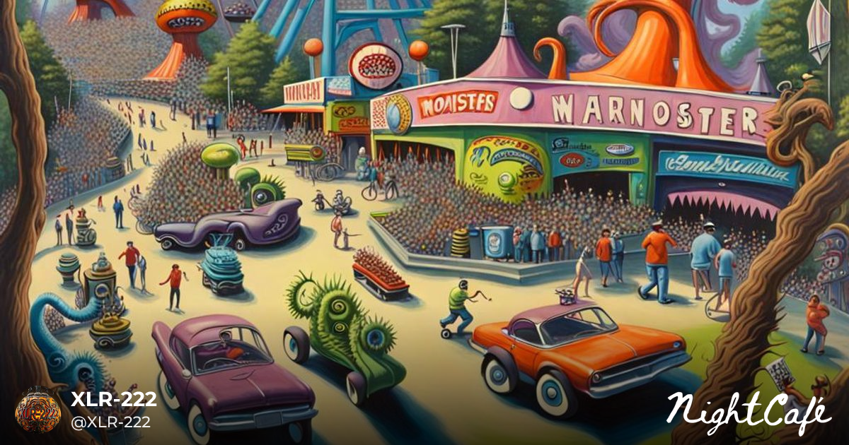 Ed Roth Monster Theme Park Painting - AI Art