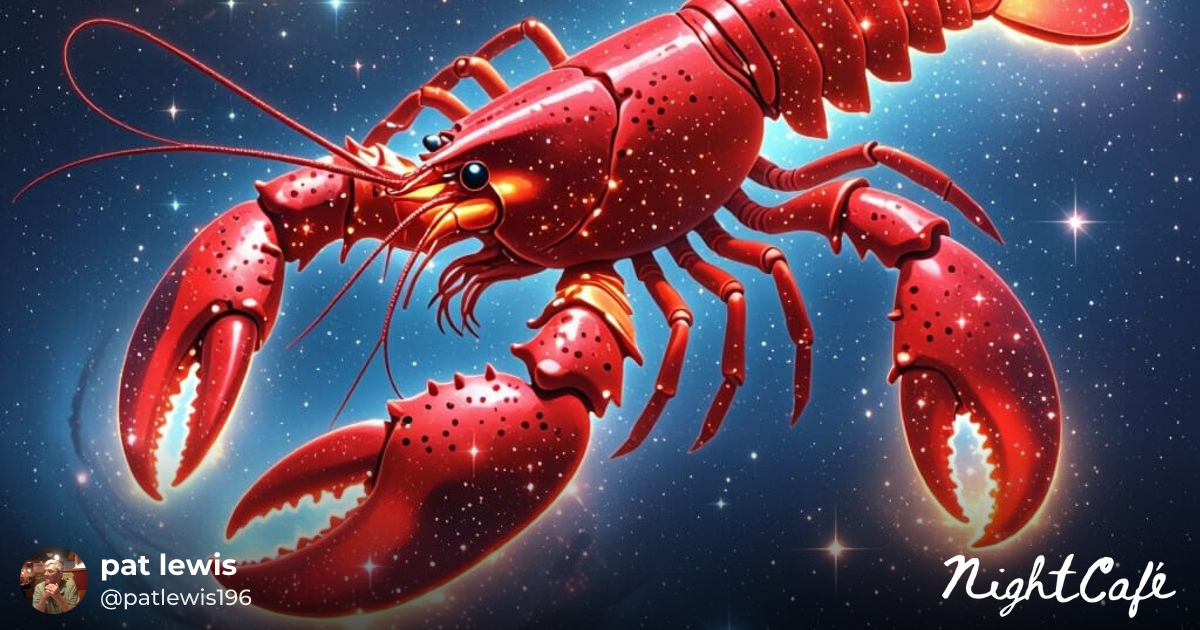 Galactic Lobster: Stars and Galaxies in Space Art - AI Art
