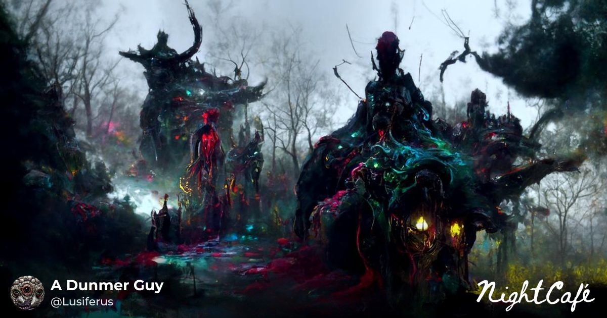 Epic Dark Demon Necromancer in Green Inferno - AI Art