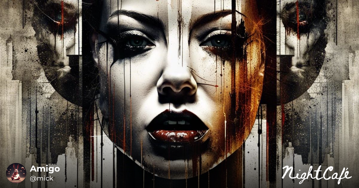 Rage in Symmetrical Digital Painting - AI Art