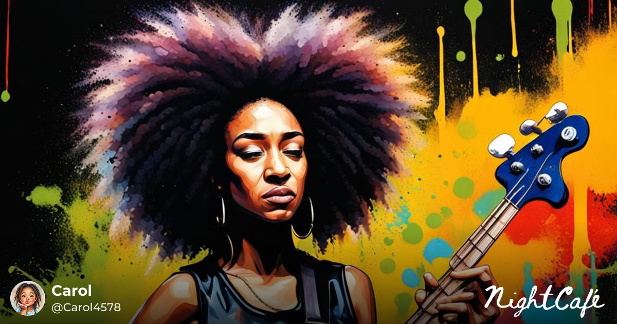 Esperanza Spalding Concert in Graffiti Art Style - AI Art