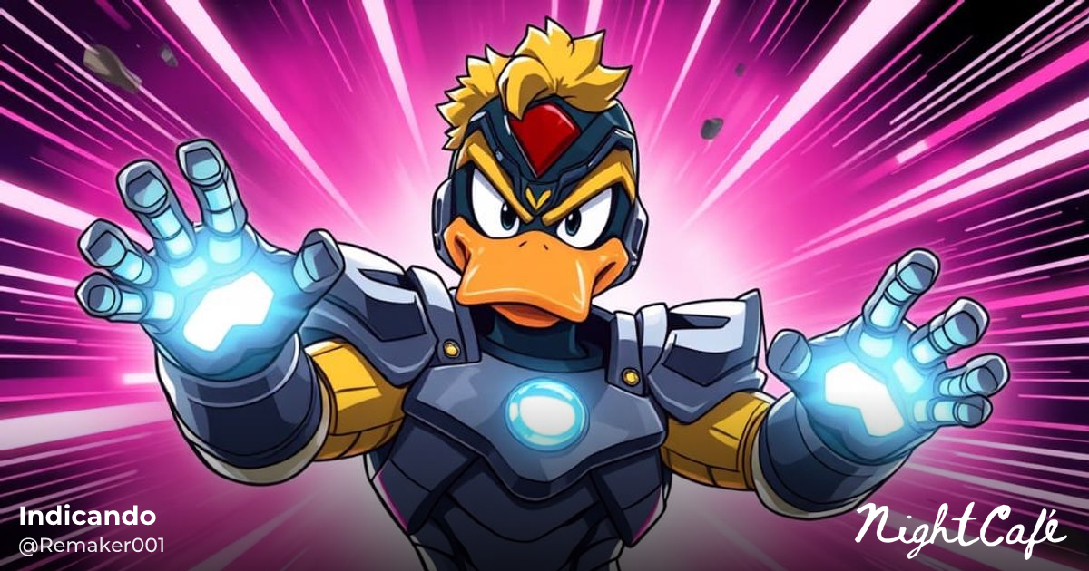 Daffy Duck-Inspired Hero in My Hero Academia Style - AI Art