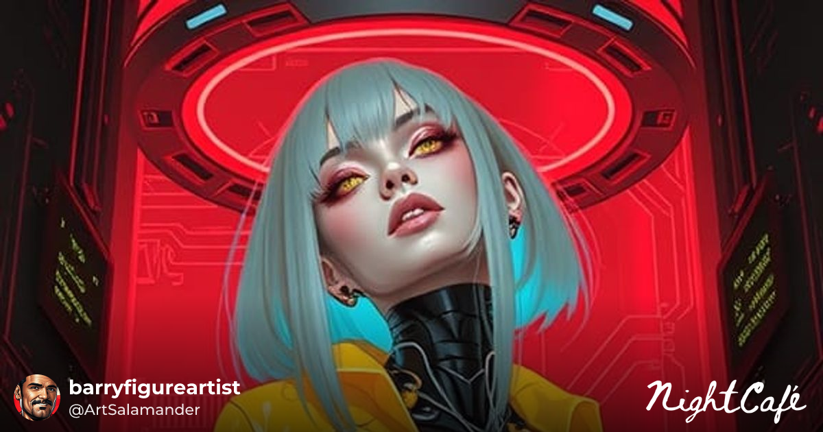 Liquid-metal - Seductive Liquid-Metal Android in Cyberpunk S...