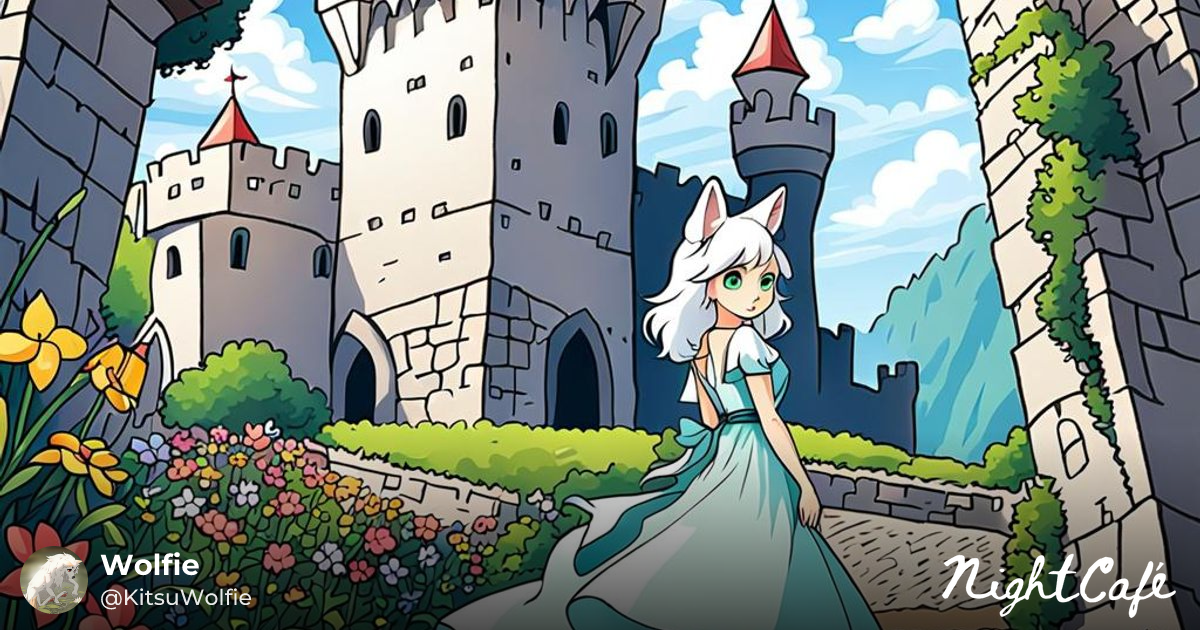 Wolfie at a Castle
