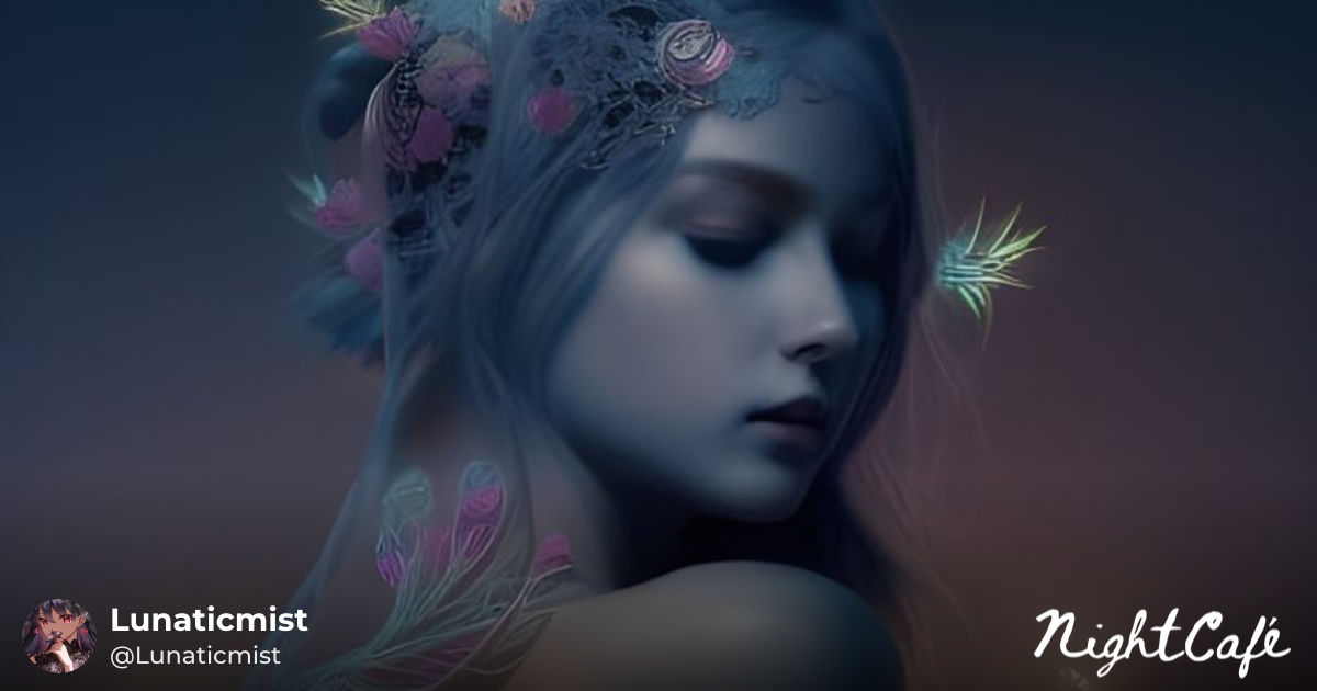 Feather queen - Luminous Feather with Jewels: Detailed Digit...