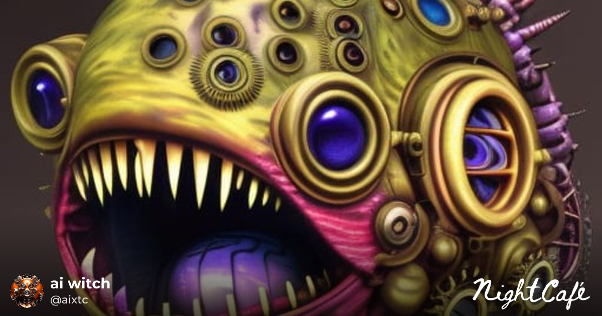 "Angler fish" vivid psychedelic colours mouth open hyperdetailed ...