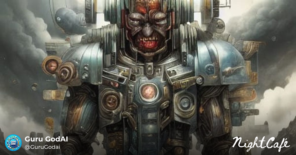 Industrial Steampunk Mining Truck with Glowing Eye... - AI Art