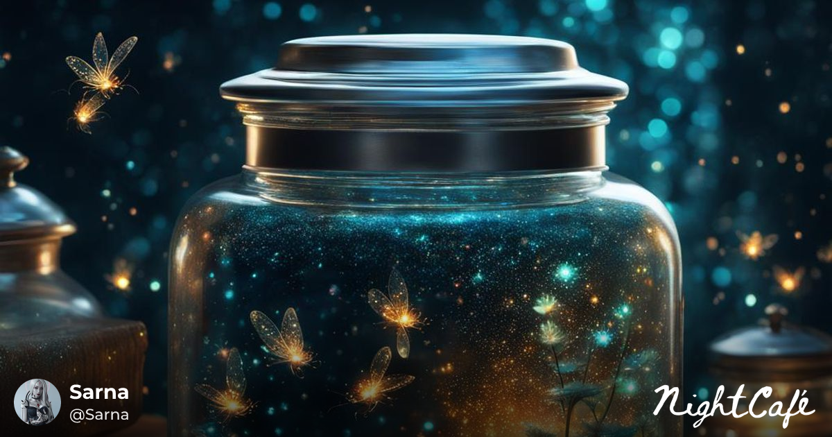 Magical jar - Shimmering Jar with Sparkling World Inside