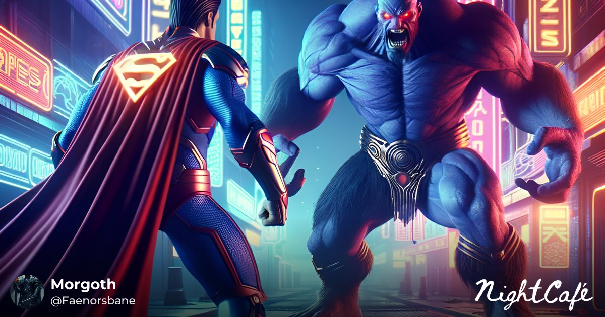 Cyberpunk Superman vs Doomsday - Cyberpunk Superman vs Doom...